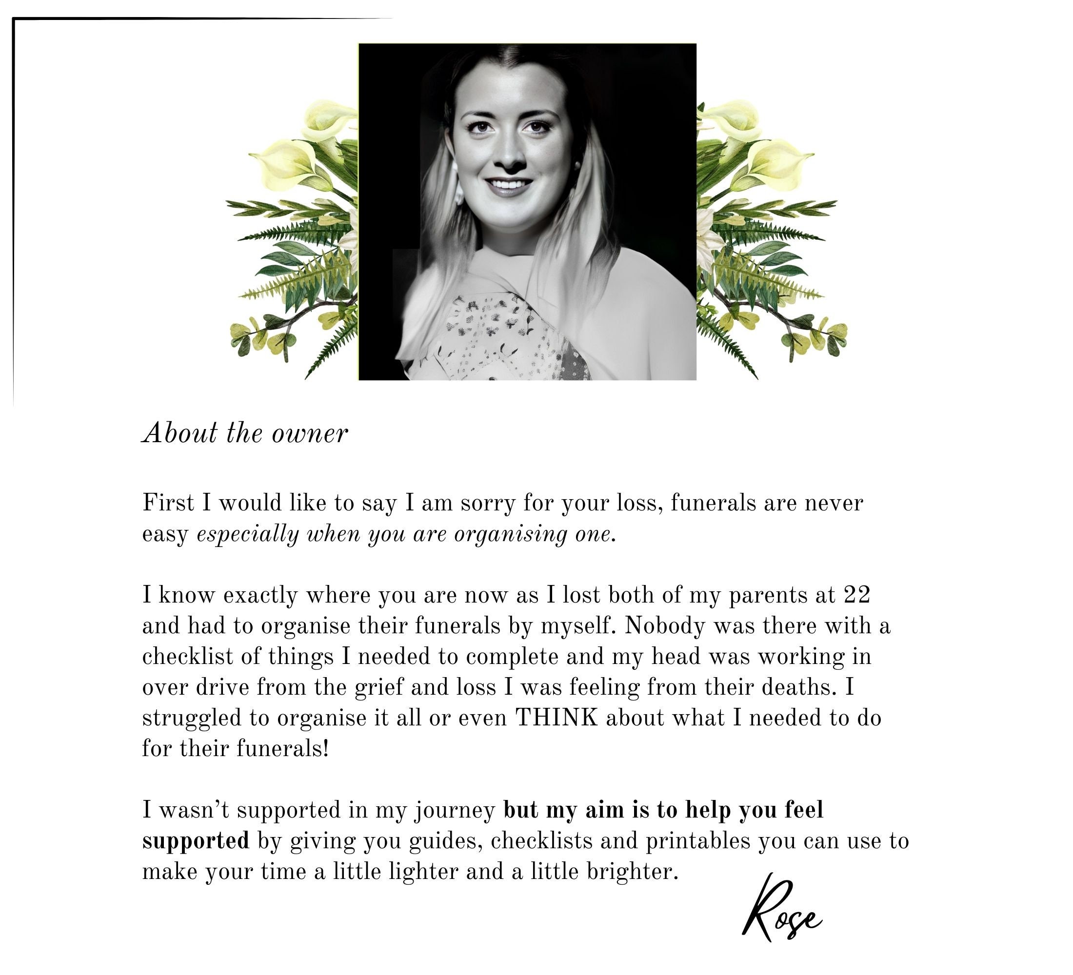 Funeral Program Template, Funeral Program Template for Woman, Bifold ...