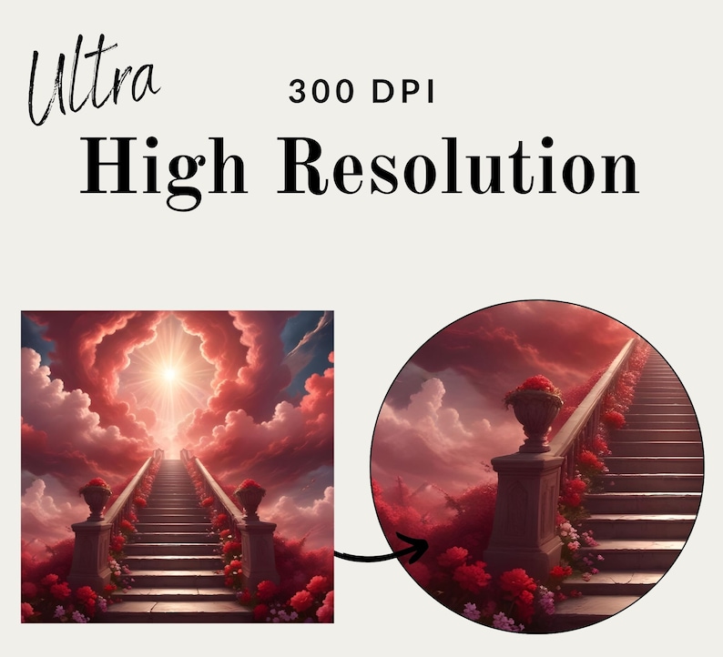 Red Rose Floral Heaven Background With Stairs Png, Memorial Service PNG ...