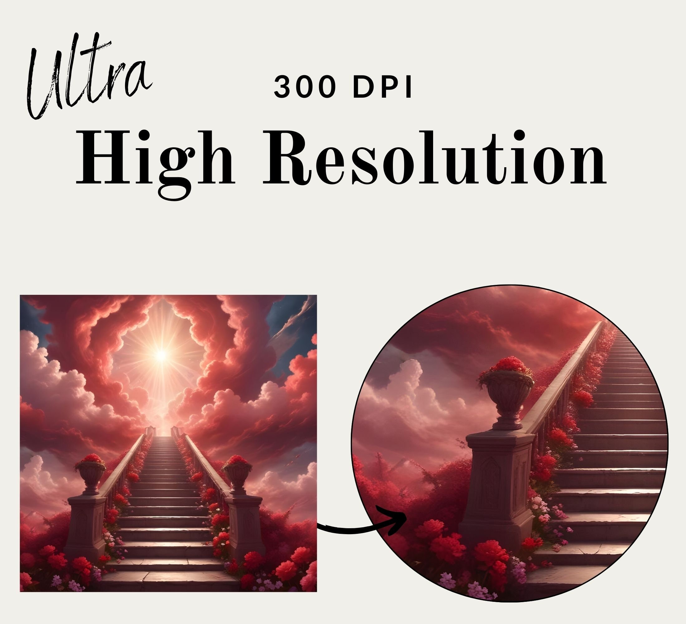 Red Rose Floral Heaven Background With Stairs Png, Memorial Service PNG ...