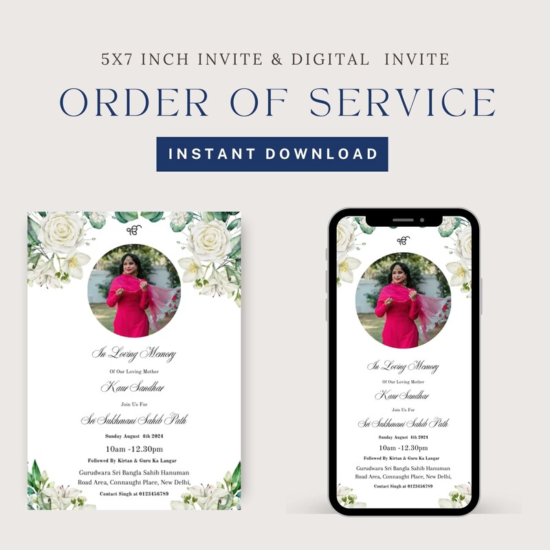Hindu Funeral Invitation - Etsy