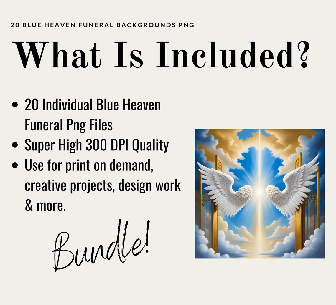 Blue Heaven Background With Gold Gate Png, Memorial Service PNG, Blue ...