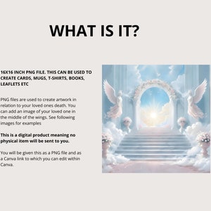 Blue & White Heaven Angel Background With Stairs Png, Memorial Service ...