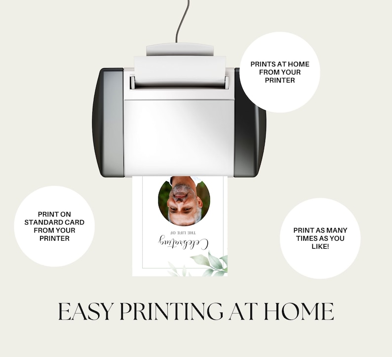 Double Sided Funeral Program Template, Greenery Memorial Program ...