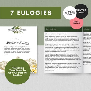 Funeral Eulogy for Loss of Mother, Eulogy Speech, Funeral Speech ...