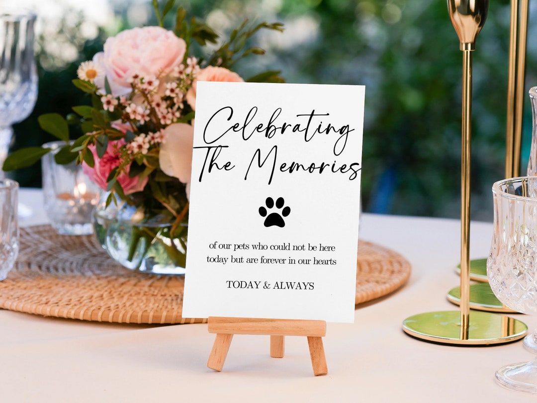 Pet Paw Memorial Signs, in Memory of Pets Who Have Passed, Memorial ...