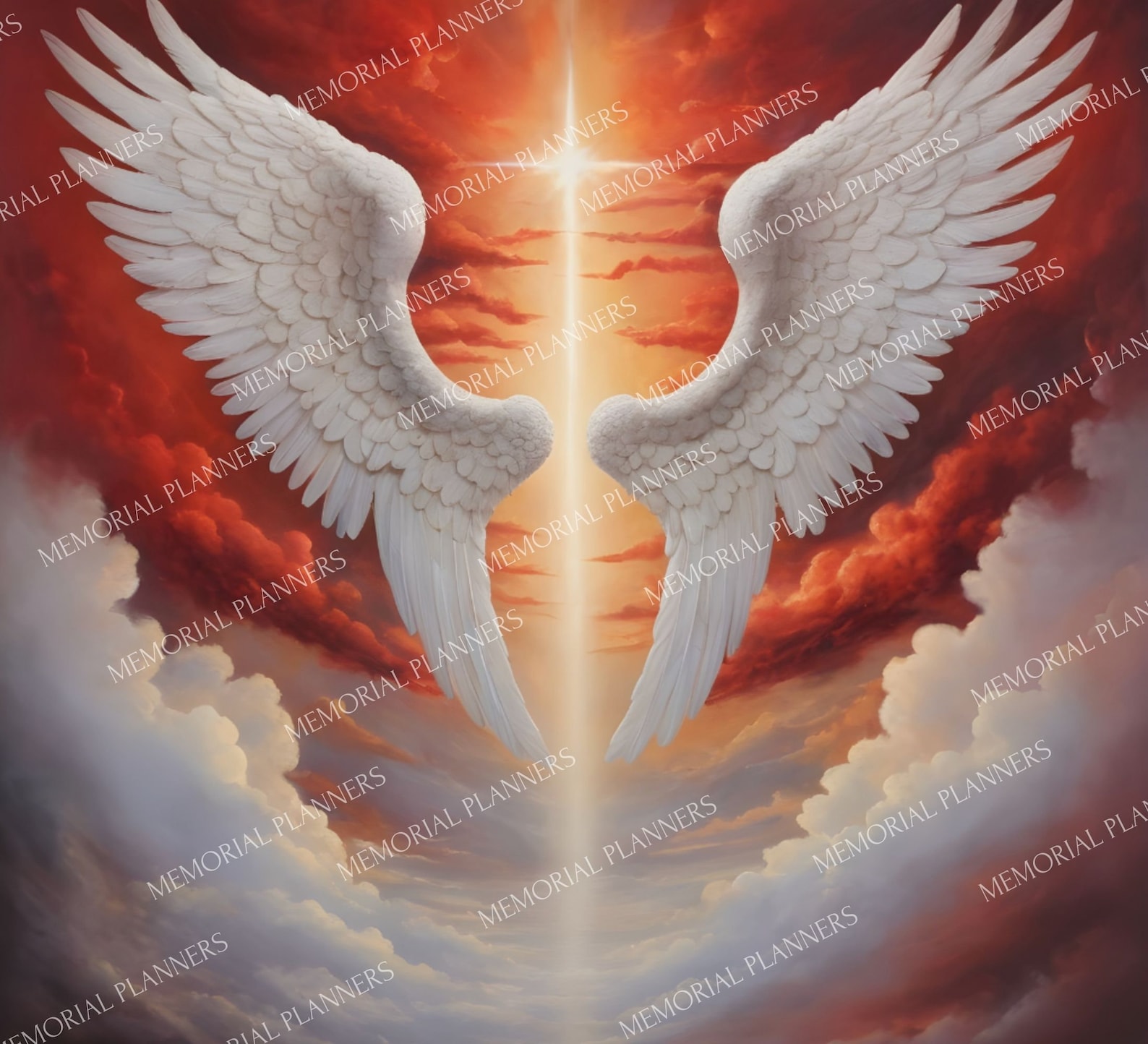 Red Heaven Background With Gold Gate Png, Memorial Service PNG, Red ...