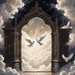 Gold Wings Heaven Background With Gold Gates Png, Memorial Service PNG ...