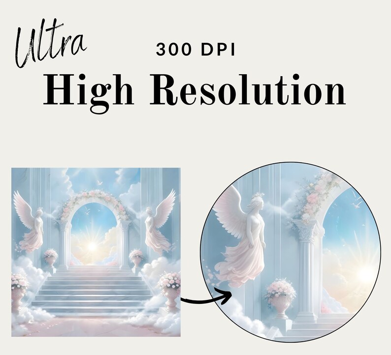Blue & White Heaven Angel Background With Stairs Png, Memorial Service ...