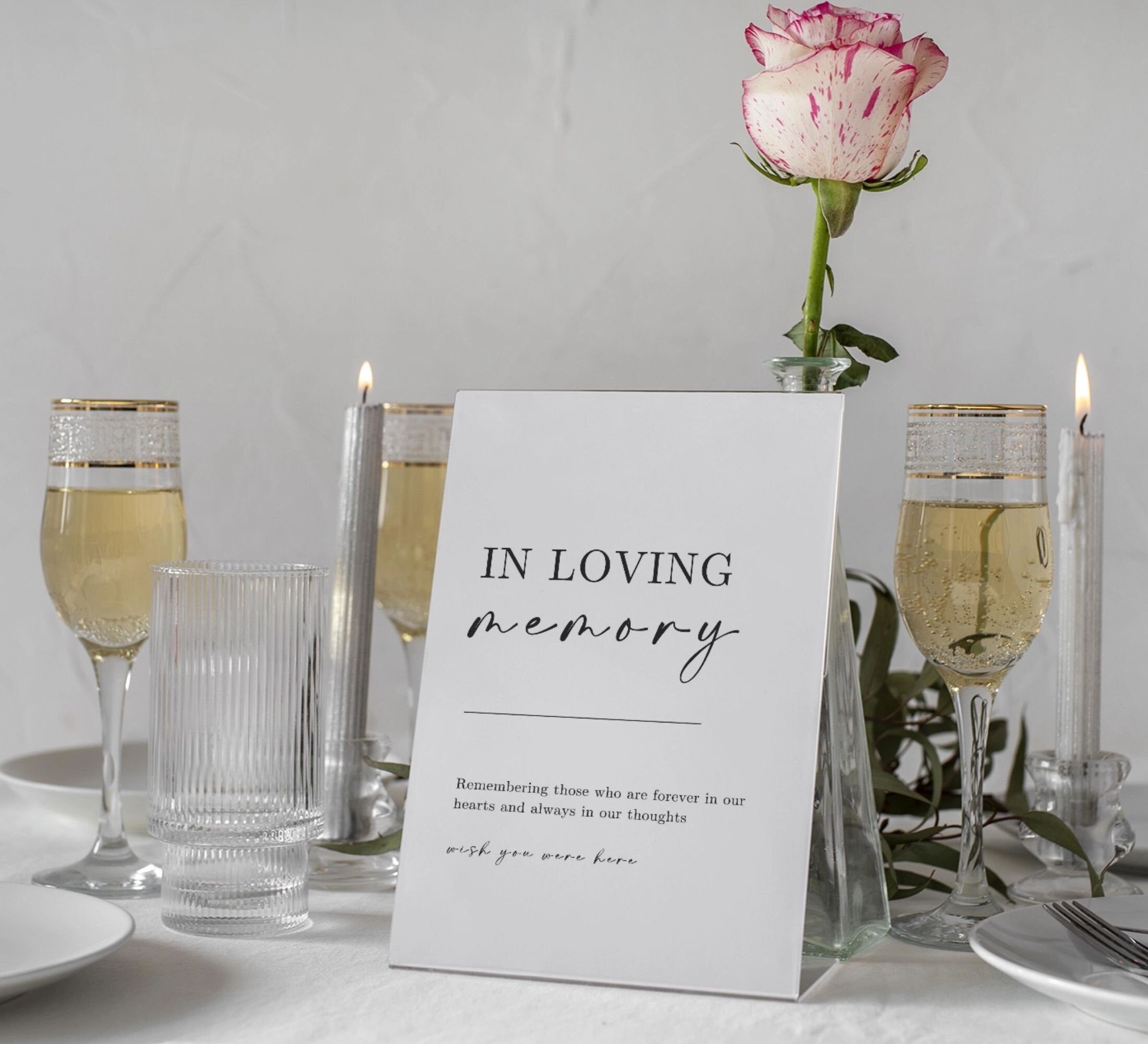 In Loving Memory Wedding Sign, Memorial Table Funeral Sign, Celebration ...