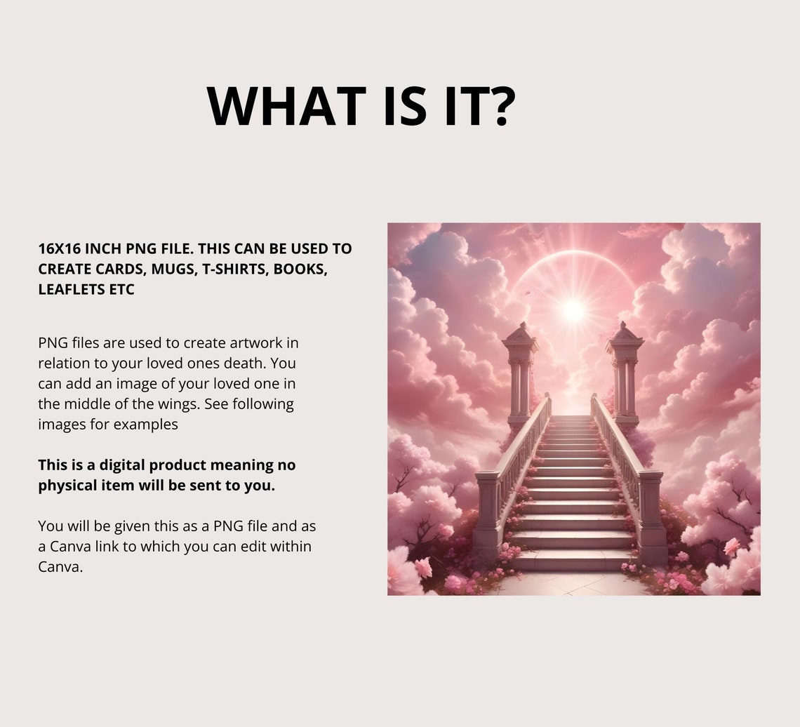 Pink Rose Floral Heaven Background With Stairs Png, Memorial Service ...