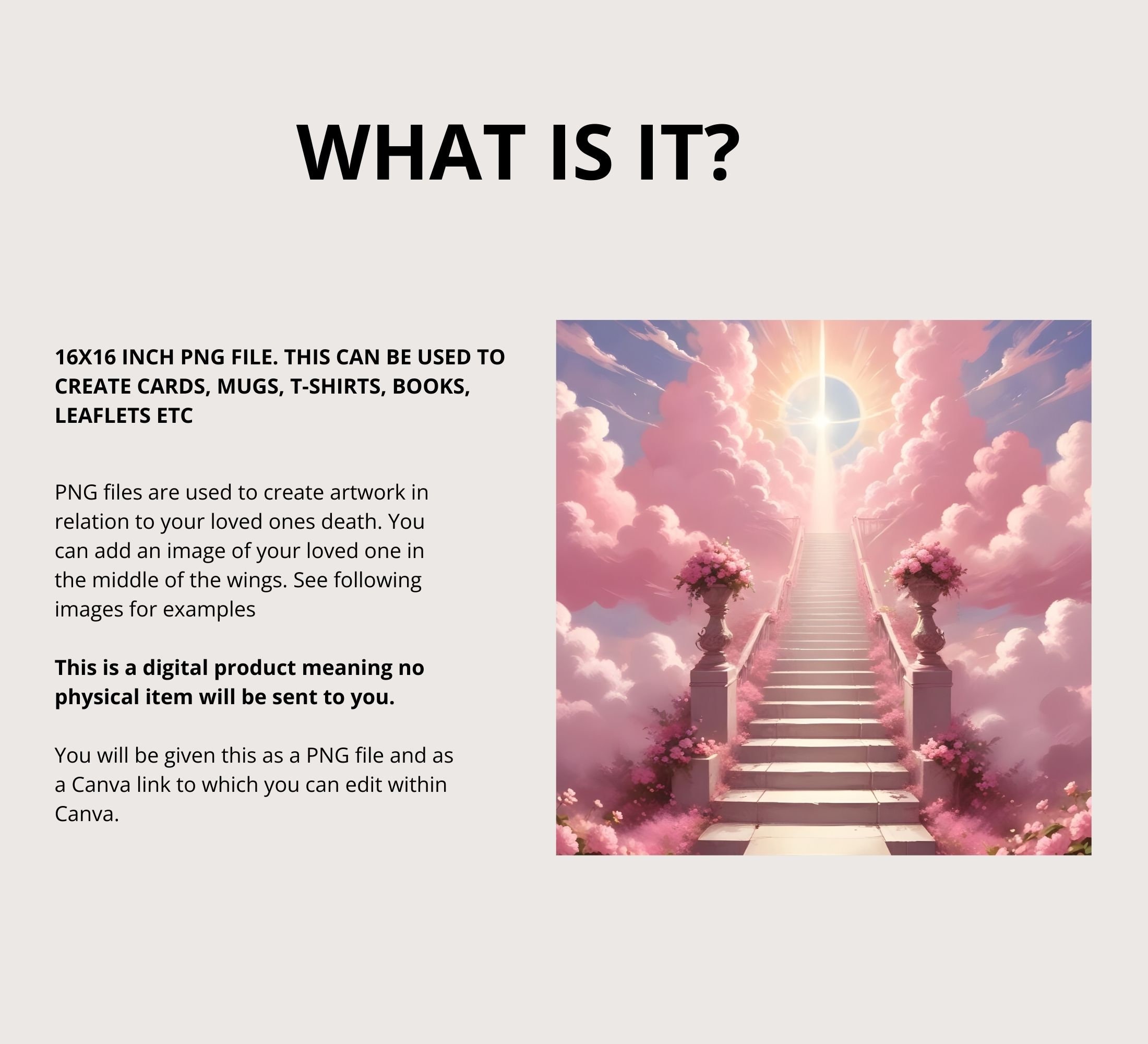 Pink Heaven Background With Stairs to Heaven Png, Memorial Service PNG ...