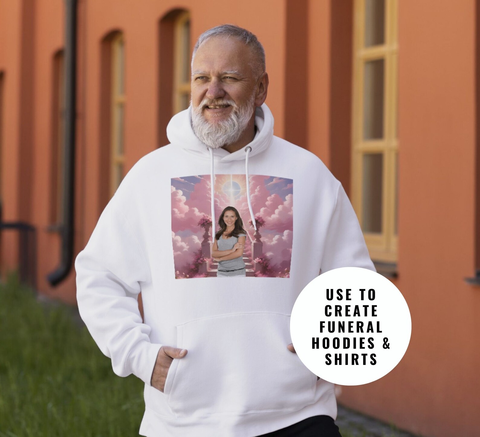 Pink Heaven Background With Stairs to Heaven Png, Memorial Service PNG ...