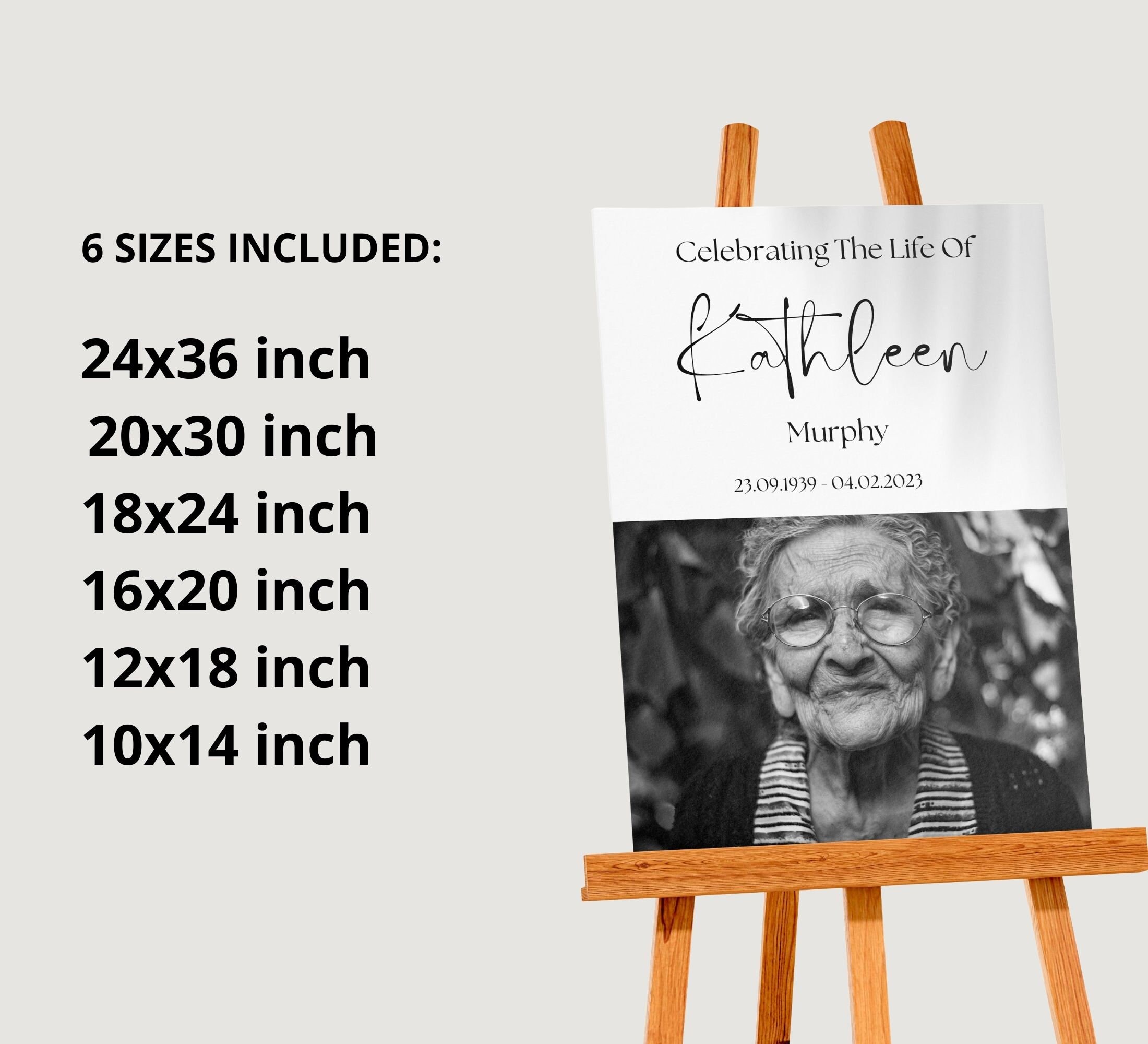 Editable Funeral Welcome Sign, Funeral Poster, Funeral Picture Poster ...