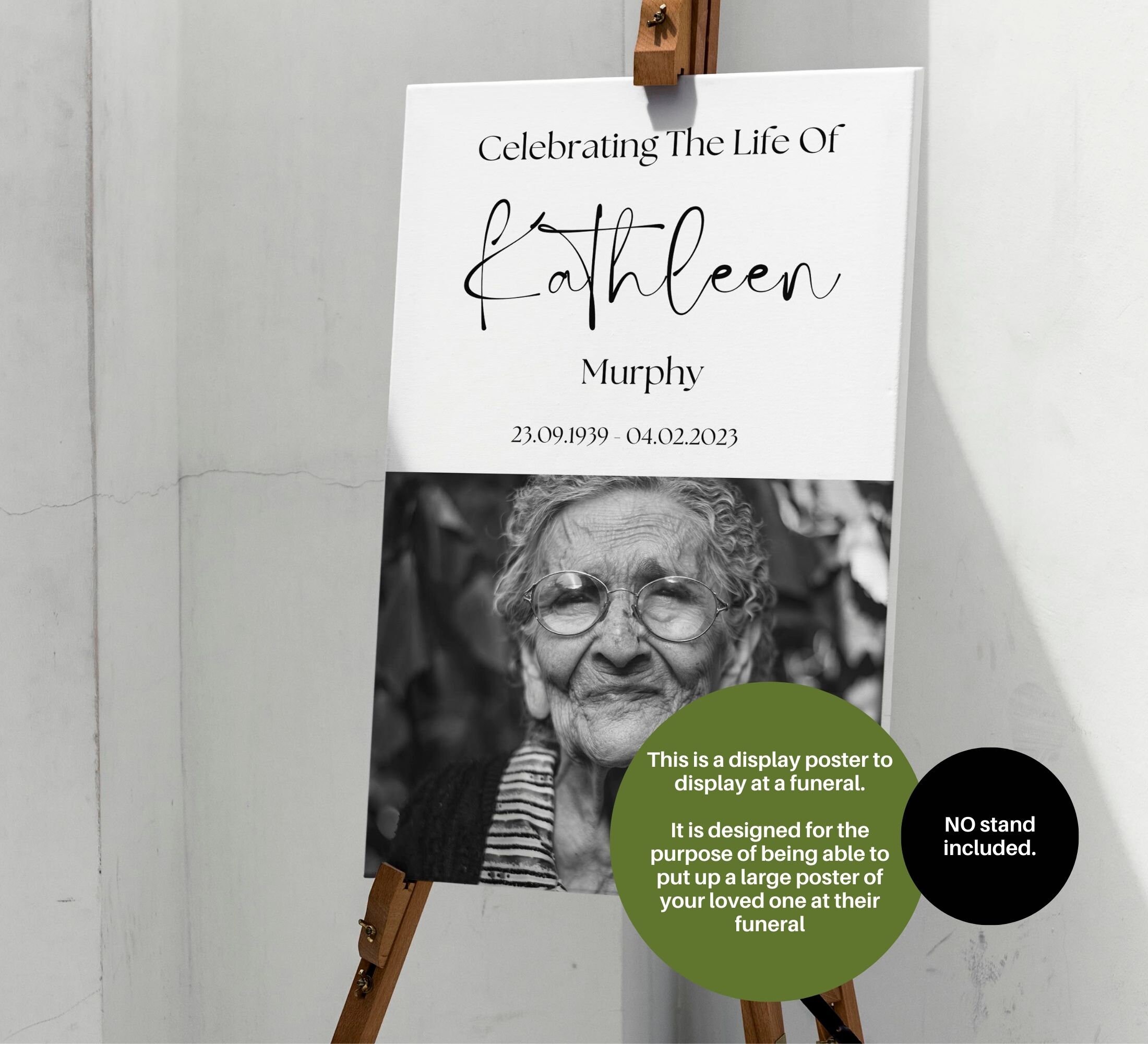 Editable Funeral Welcome Sign, Funeral Poster, Funeral Picture Poster ...