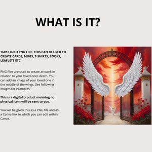 Red Floral Heaven Background With Gold Gates Png, Memorial Service PNG ...