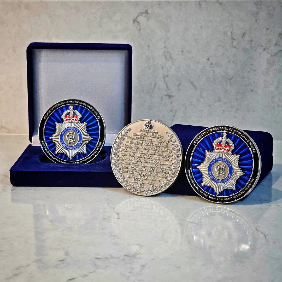 Police Challenge Coin - New Starter / Joining Police Gift - Featuring ...