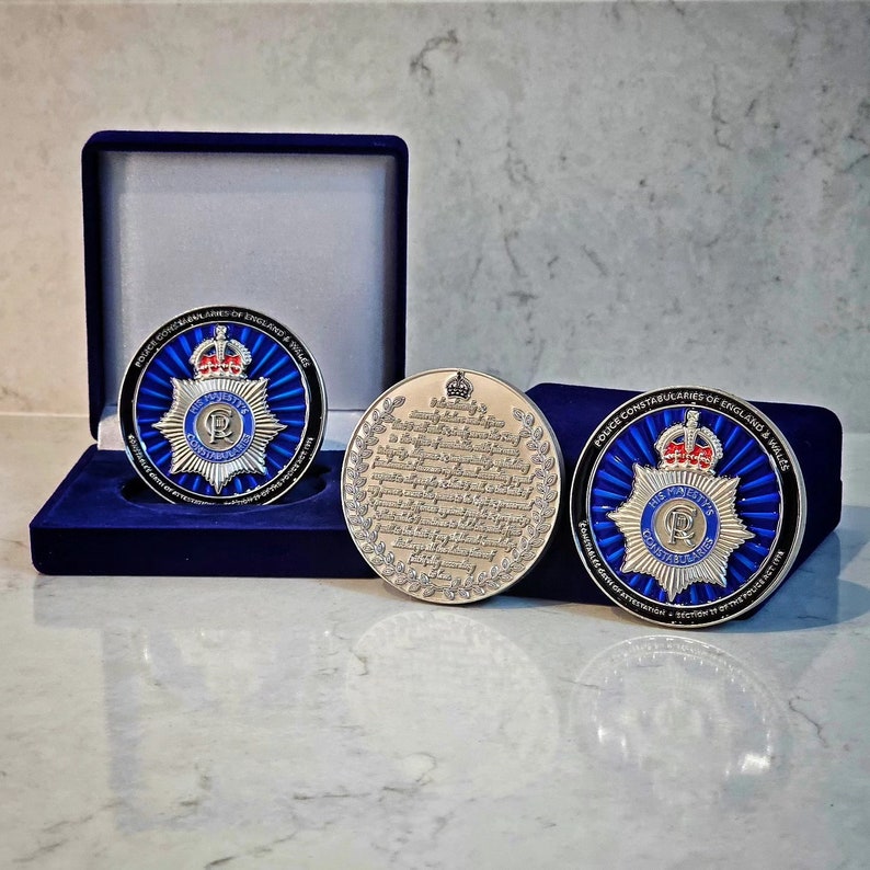 Police Challenge Coin - New Starter / Joining Police Gift - Featuring ...