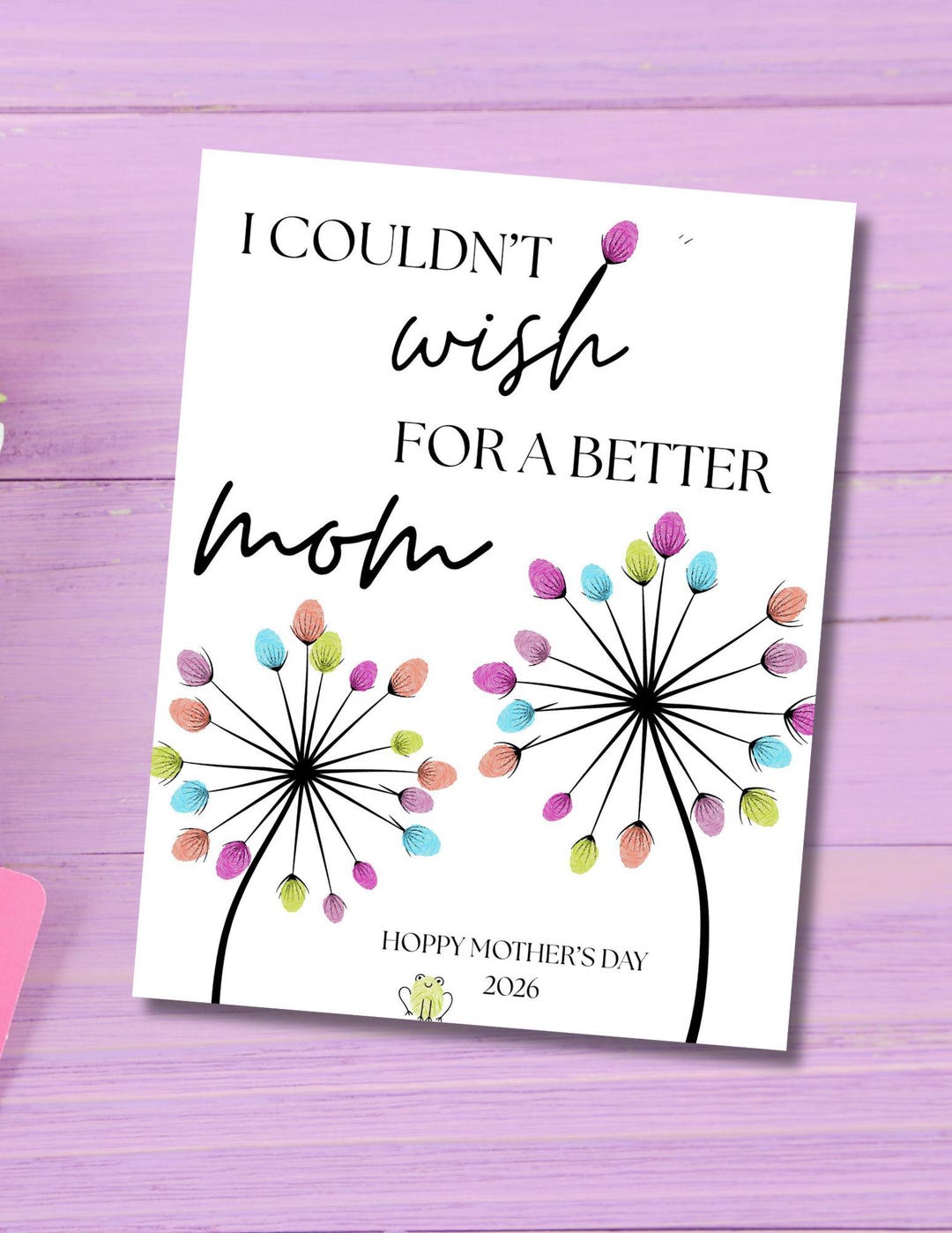 Mother's Day Fingerprint Printable, DIY Gift for Mom, Gift for Mom ...