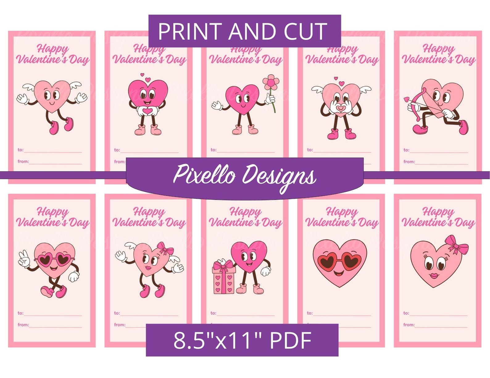 Printable Valentine Cards, Classroom Valentine Cards, School Valentine ...
