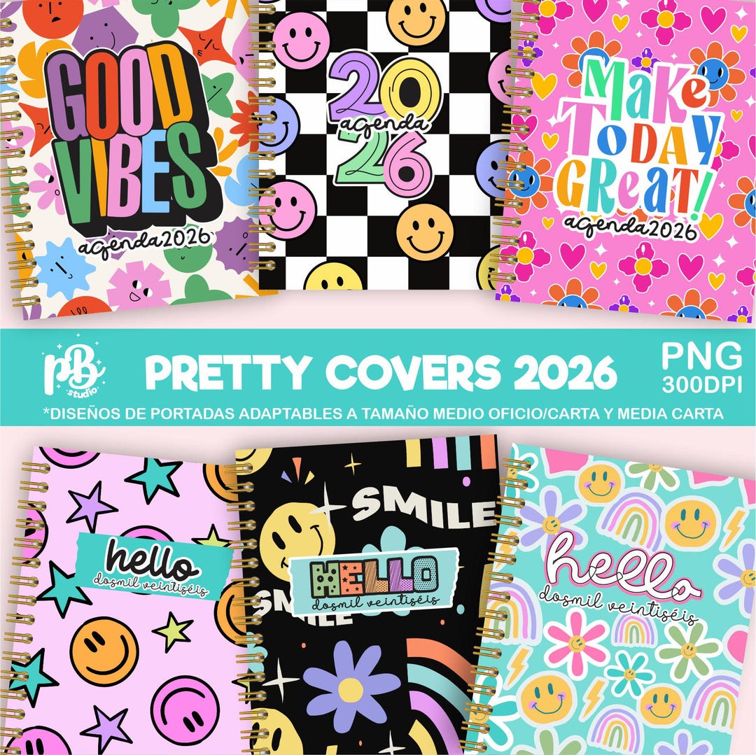 Pretty Covers 2026, Diseños De Portadas Para Agendas, Covers, Portadas ...