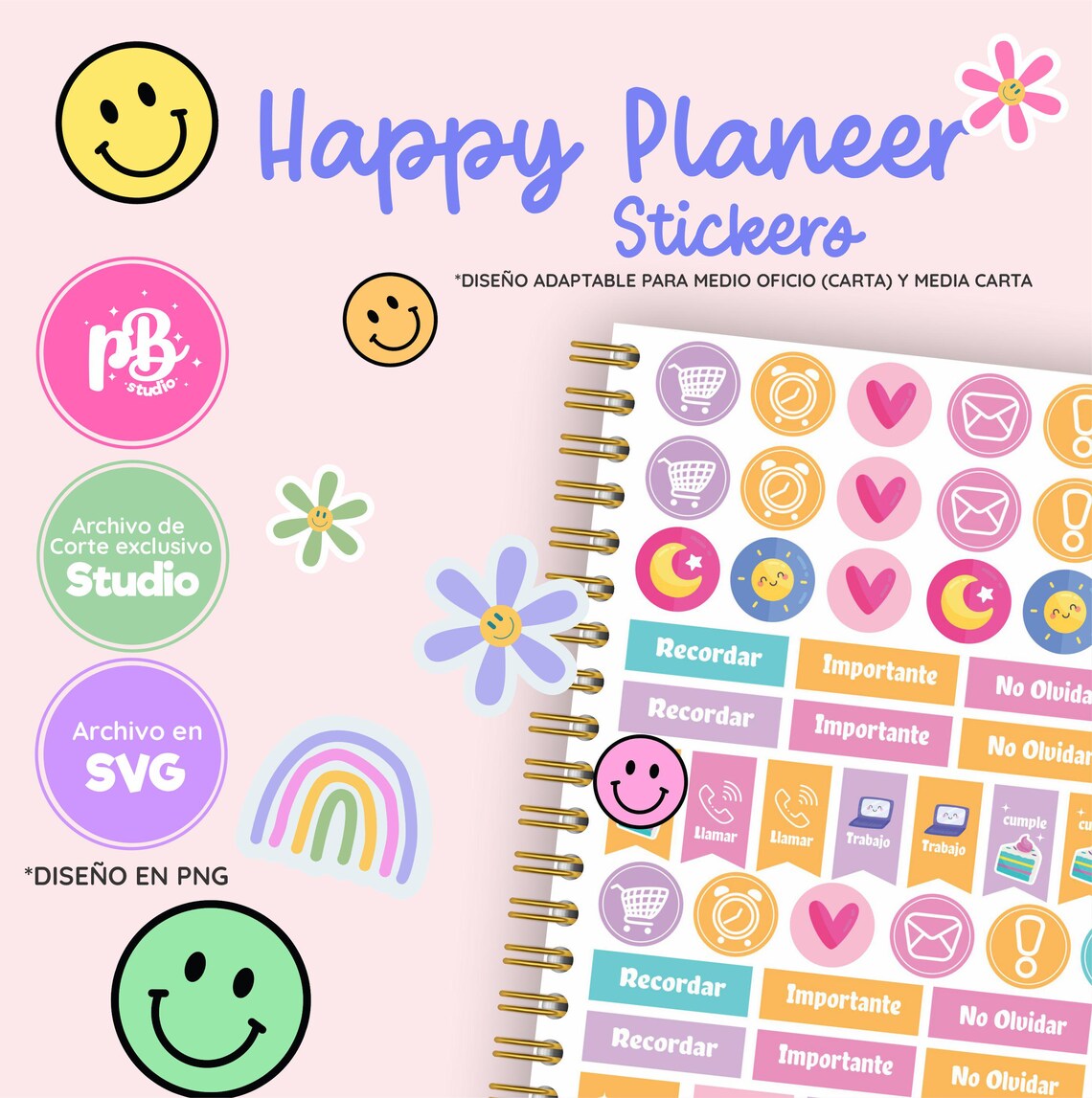 Plantilla de stickers para agendas, stickers planner, - Etsy España