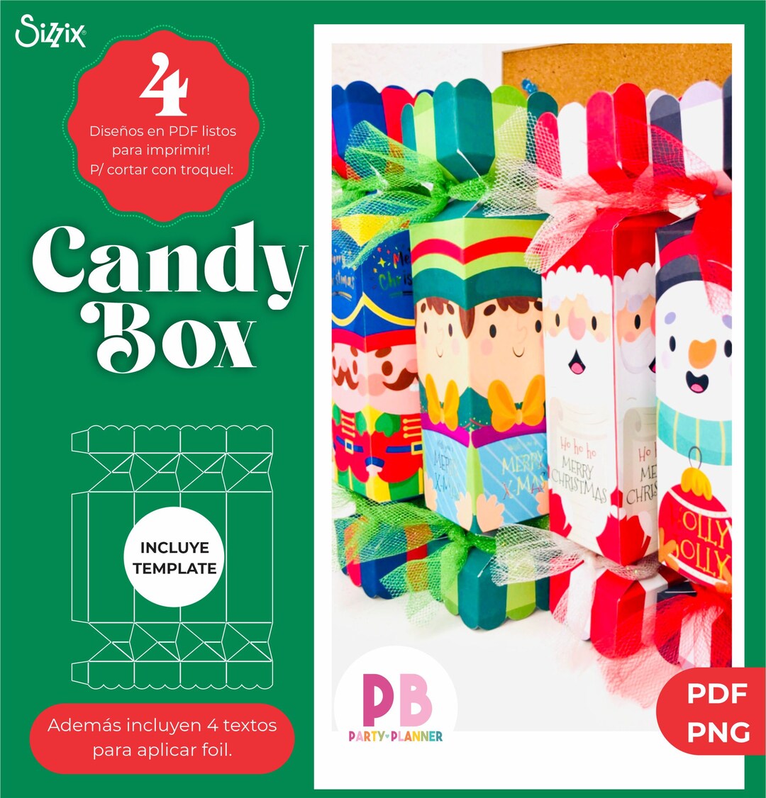 Collection of Christmas Designs for Packaging, Candy Box, Printable ...