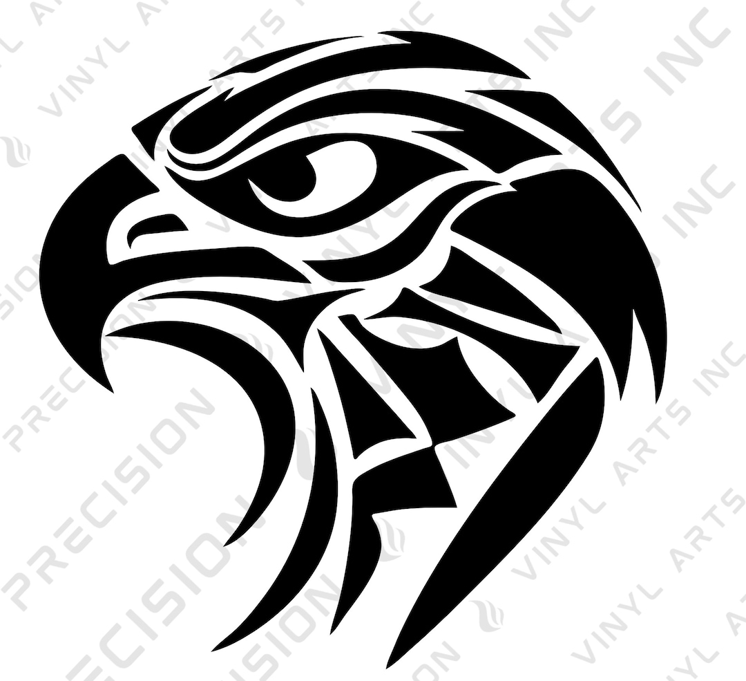 Tribal Hawk Side Silhouette - Etsy