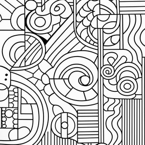 68 Doodle Patterns Coloring Book Pages Printable Edit in Canva PNG JPG ...