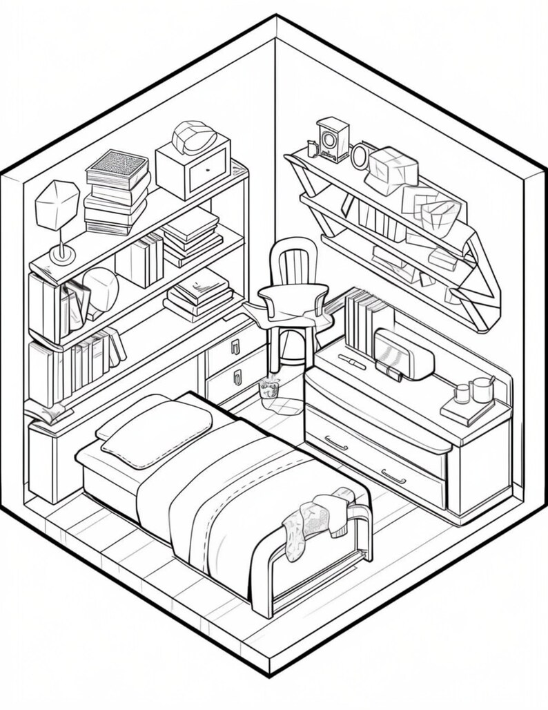 Pocket Bedroom Coloring Pages Printable Edit in Canva PNG JPG PDF ...