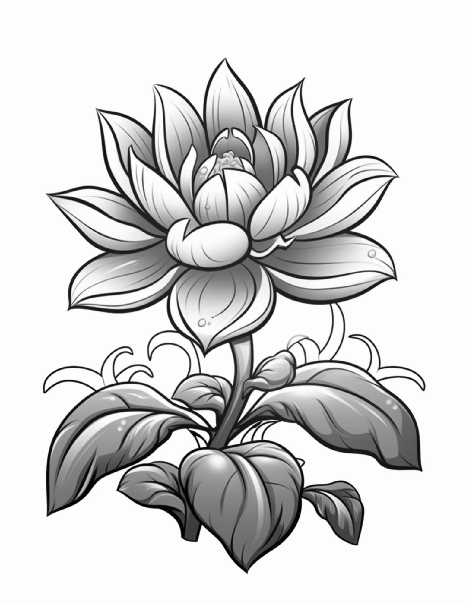 97 February Birthday Flower Violet Coloring Book Pages Amazon KDP PLR ...