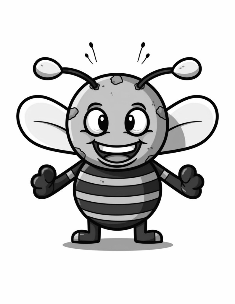219 Cute Kawaii Bees Coloring Book Pages Amazon KDP Halloween ...
