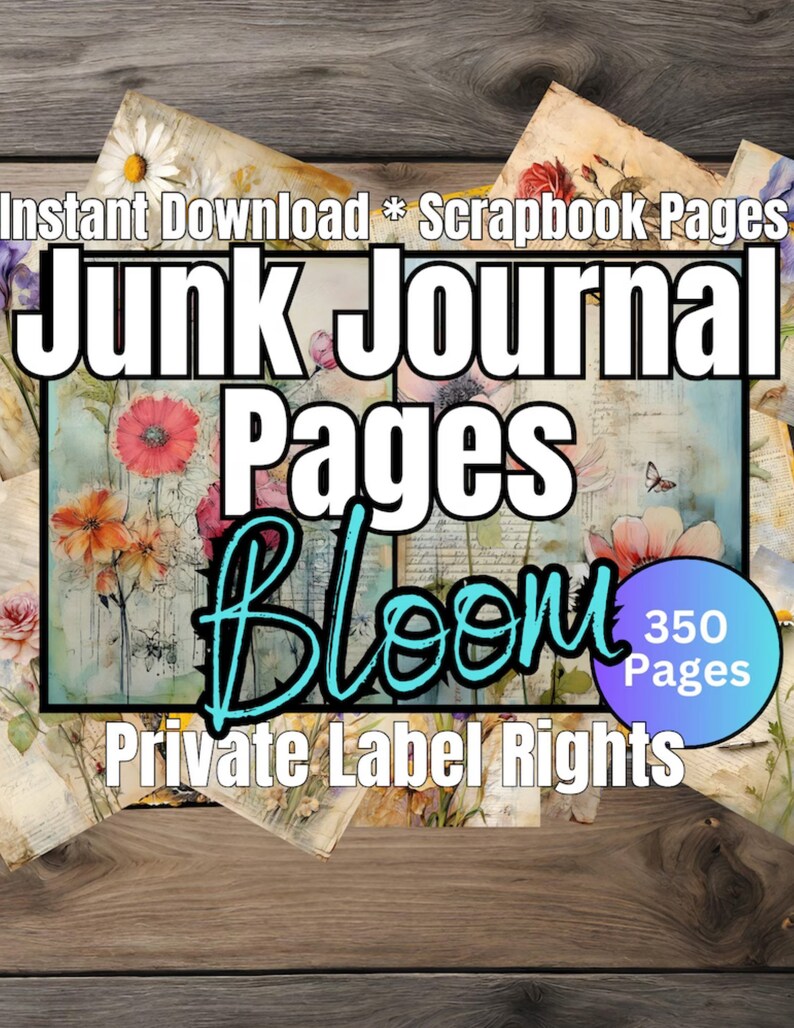 Junk Journal Bundle Pages Embellishments Junk Journal Kit Scrapbook Kit ...
