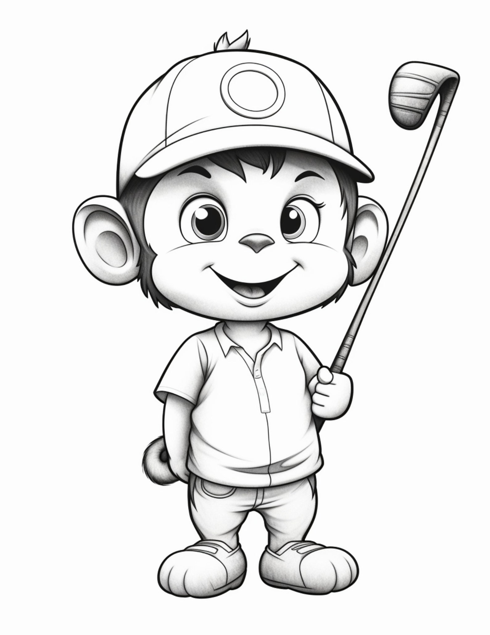 221 Cute Kawaii Monkeys Coloring Book Pages Amazon KDP Halloween ...