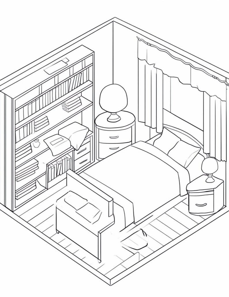 Pocket Bedroom Coloring Pages Printable Edit in Canva PNG JPG PDF ...