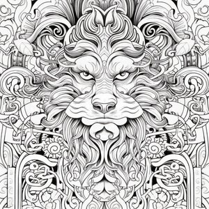 52 Animal Patterns Coloring Book Pages Printable Edit in Canva PNG JPG ...