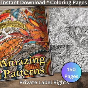 150 Patterns Adult Coloring Pages Amazon KDP Coloring Book Publishing ...