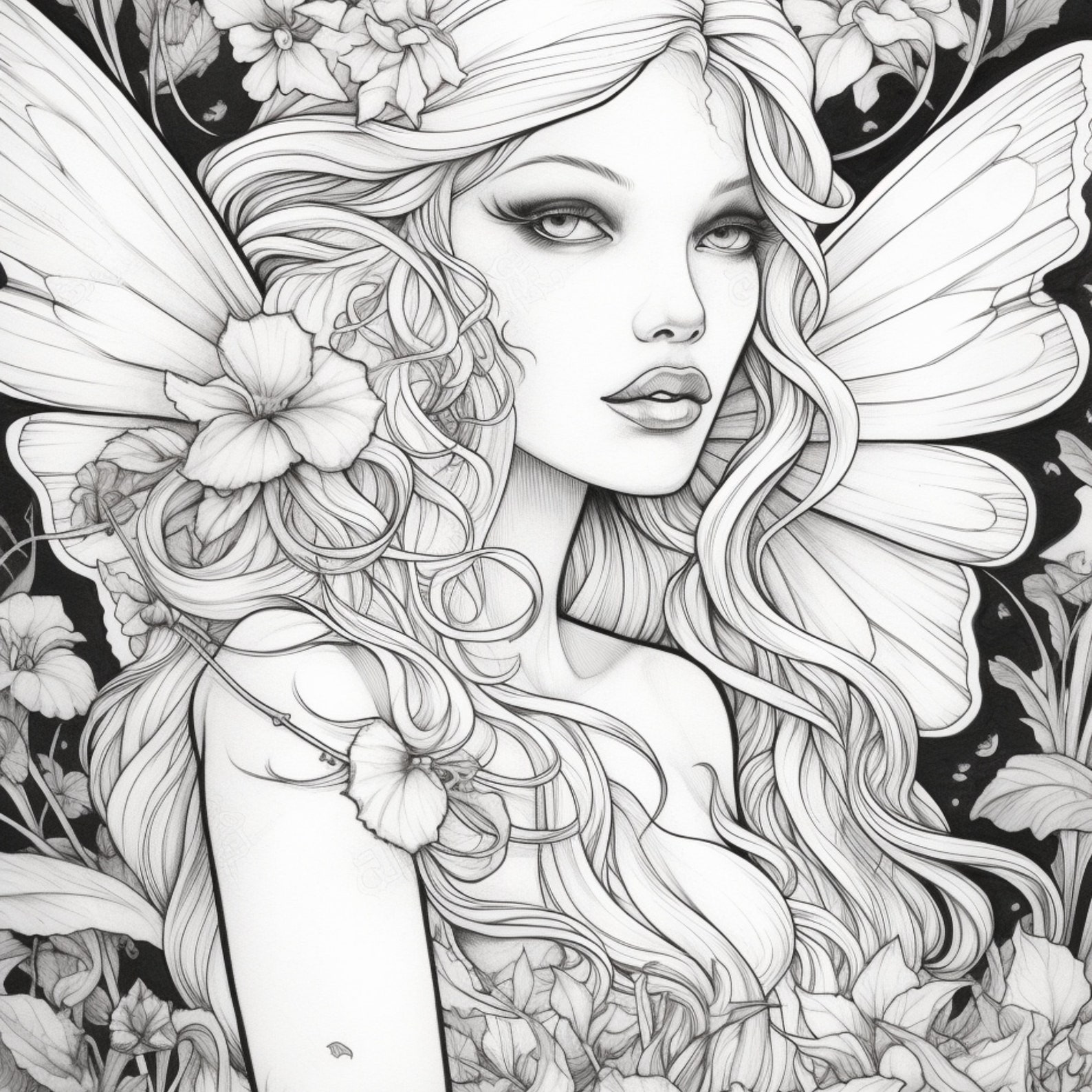 Fantasy Bundle 150 X 3 Coloring Pages PLR. Fairies, Castles, and Baby ...