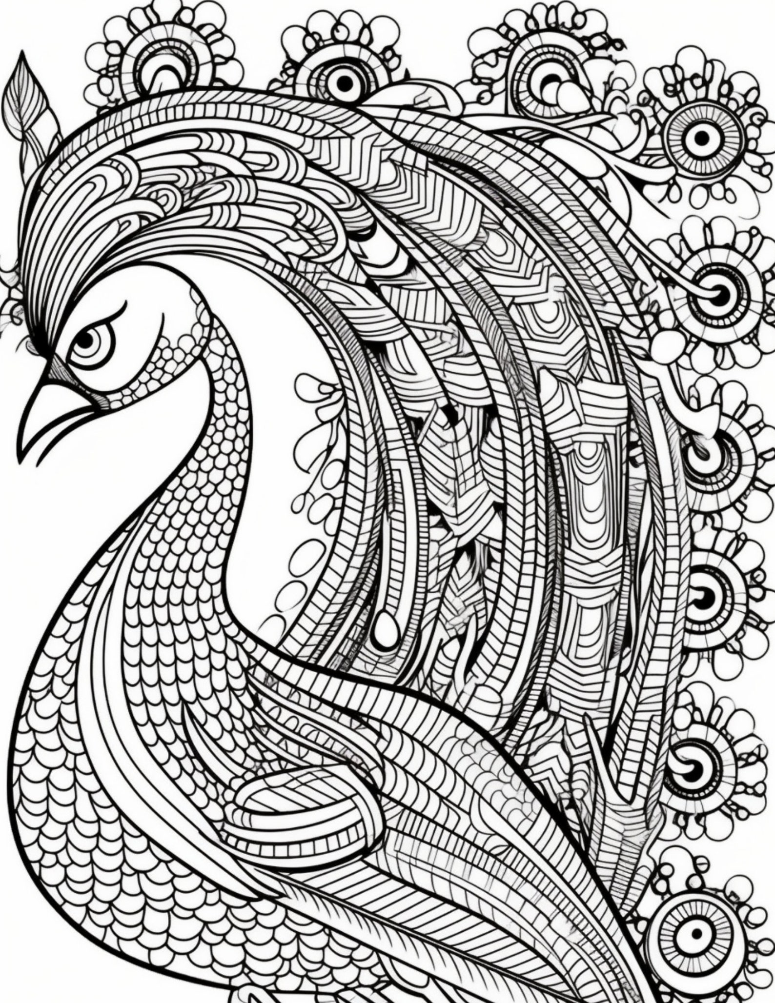 52 Animal Patterns Coloring Book Pages Printable Edit in Canva PNG JPG ...