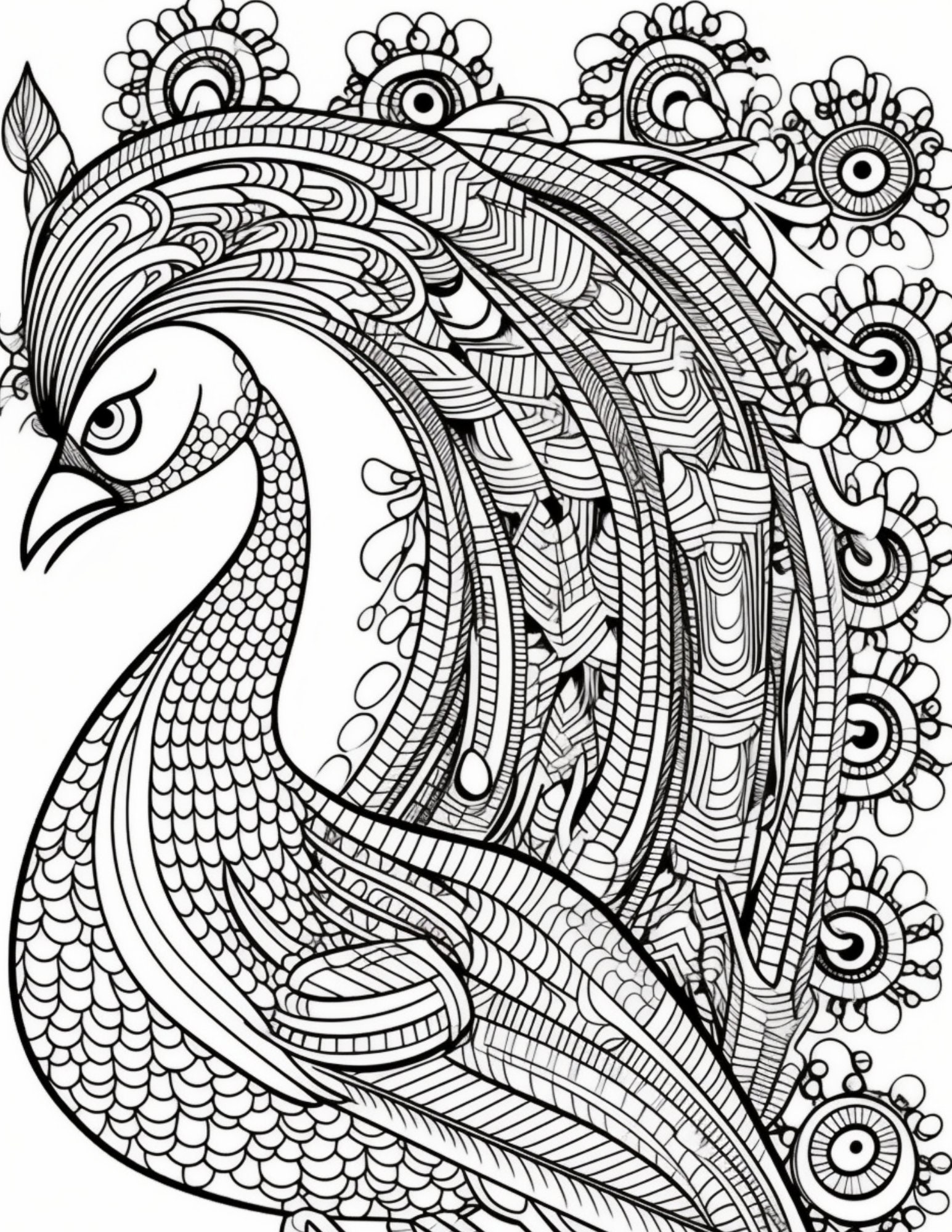 52 Animal Patterns Coloring Book Pages Printable Edit in Canva PNG JPG ...