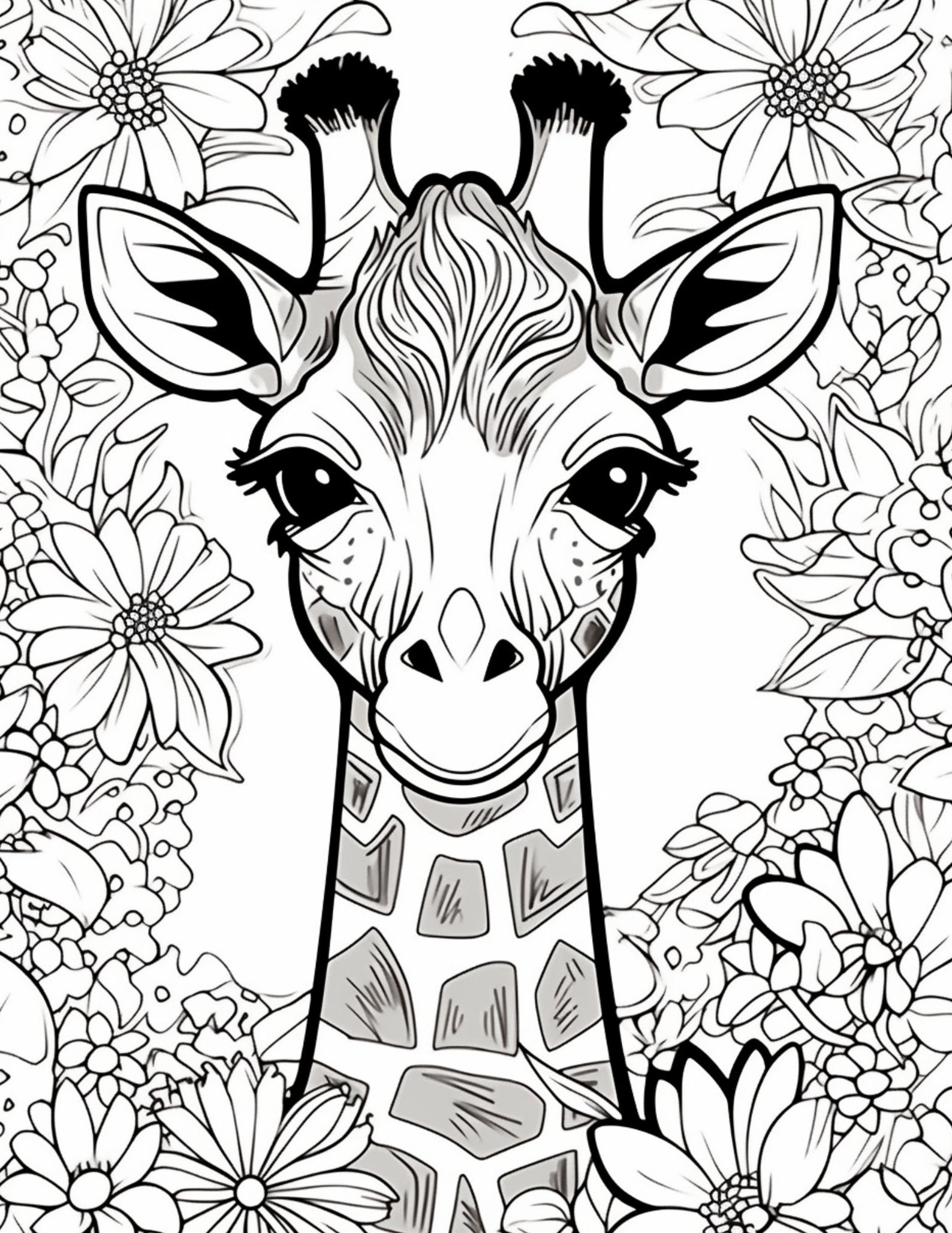 195 Zoo Animals Coloring Book Pages Printable Edit in Canva PNG JPG PDF ...