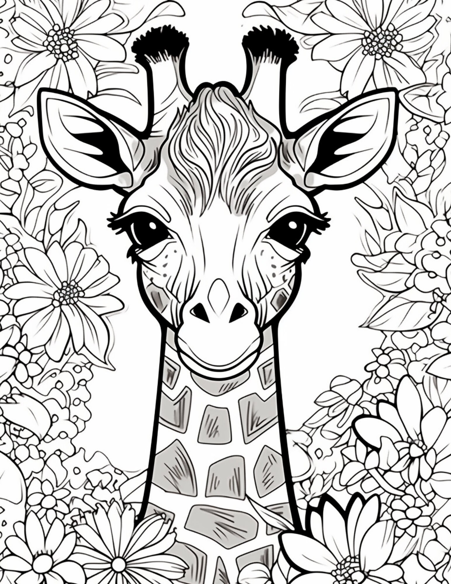 195 Zoo Animals Coloring Book Pages Printable Edit in Canva PNG JPG PDF ...