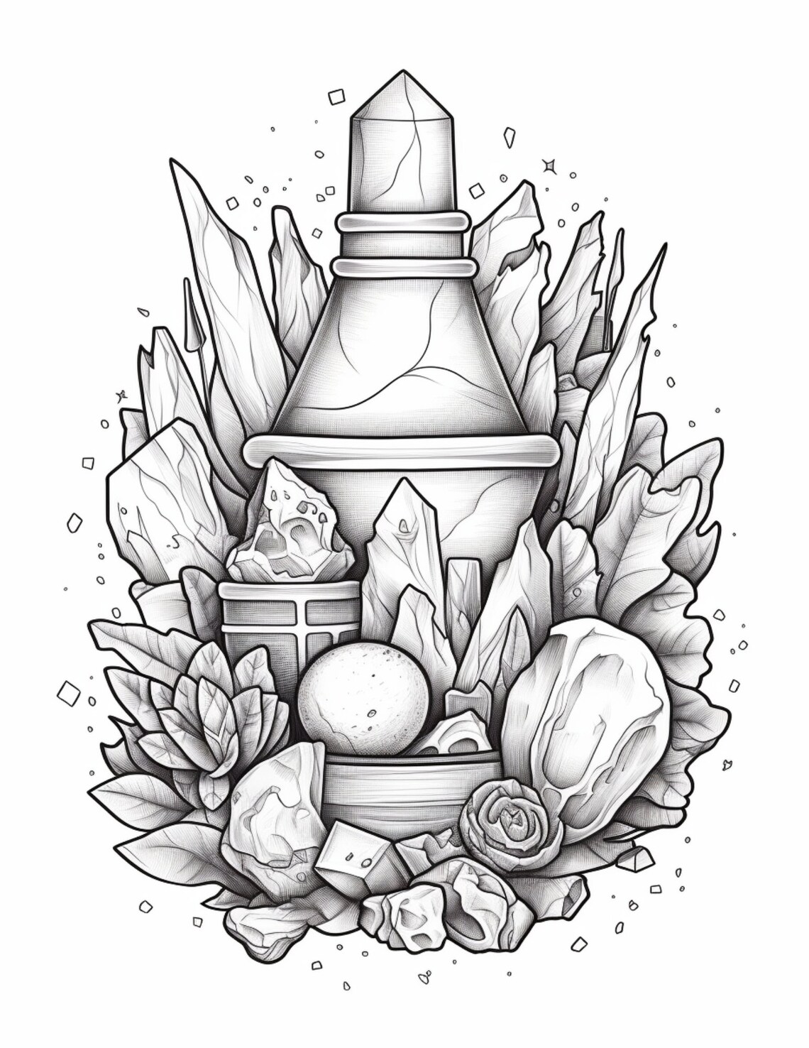 223 Witchcraft Coloring Book Pages Printable Edit in Canva PNG - Etsy