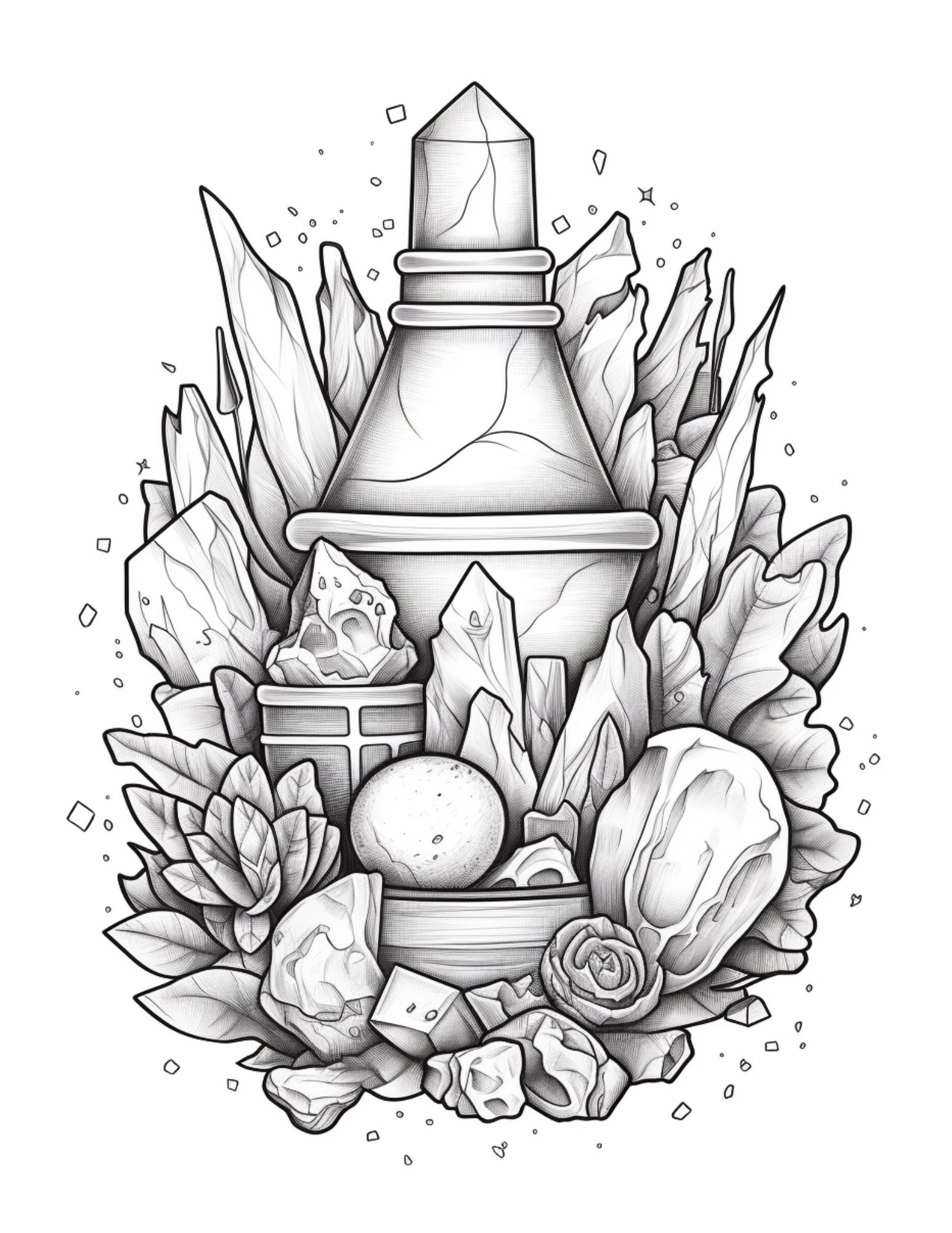 223 Witchcraft Coloring Book Pages Printable Edit in Canva PNG JPG PDF ...