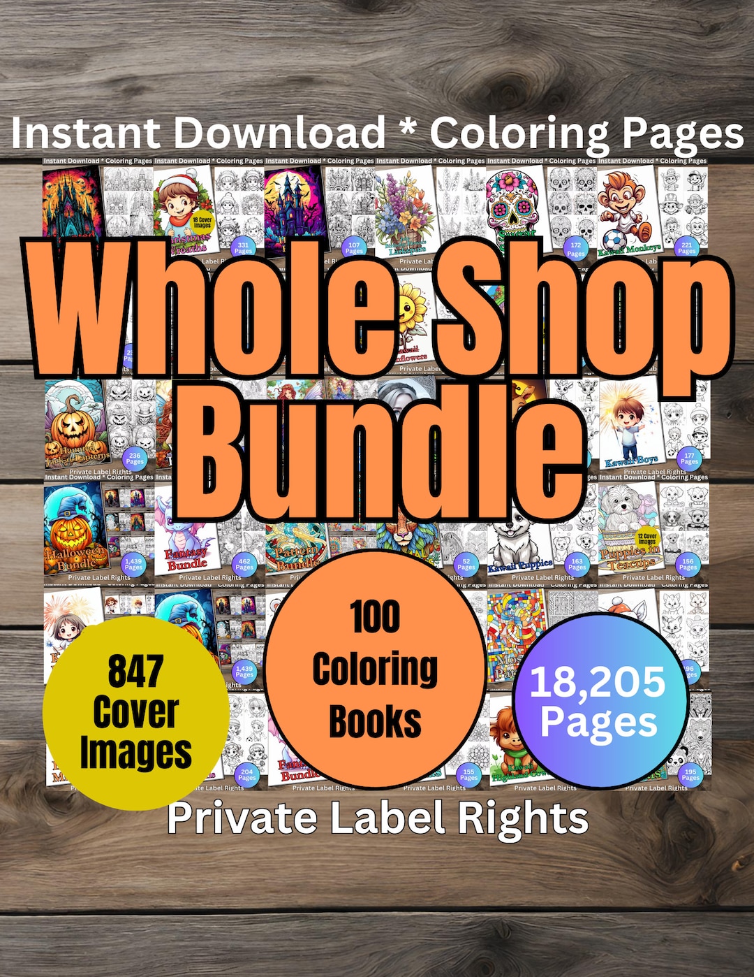 Coloring Book Pages Whole Shop Bundle 18,205+ Pieces Colouring Sheets ...