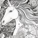 150 Magical Unicorns Coloring Book Pages Plus 6 Cover Images Printable ...