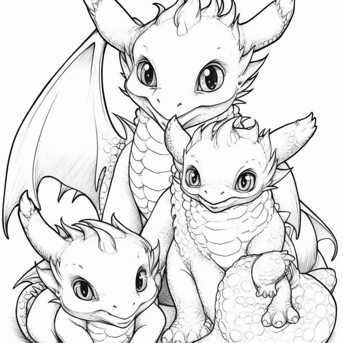 Fantasy Bundle 150 X 3 Coloring Pages PLR. Fairies, Castles, and Baby ...