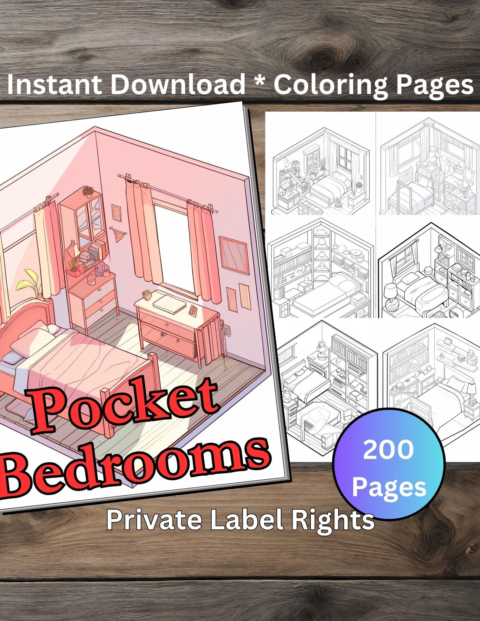 Pocket Bedroom Coloring Pages Printable Edit in Canva PNG JPG PDF ...