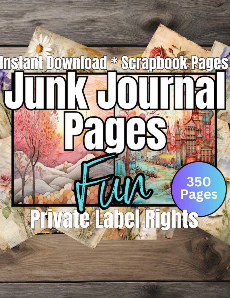 Junk Journal Bundle Pages Embellishments Junk Journal Kit Scrapbook Kit ...