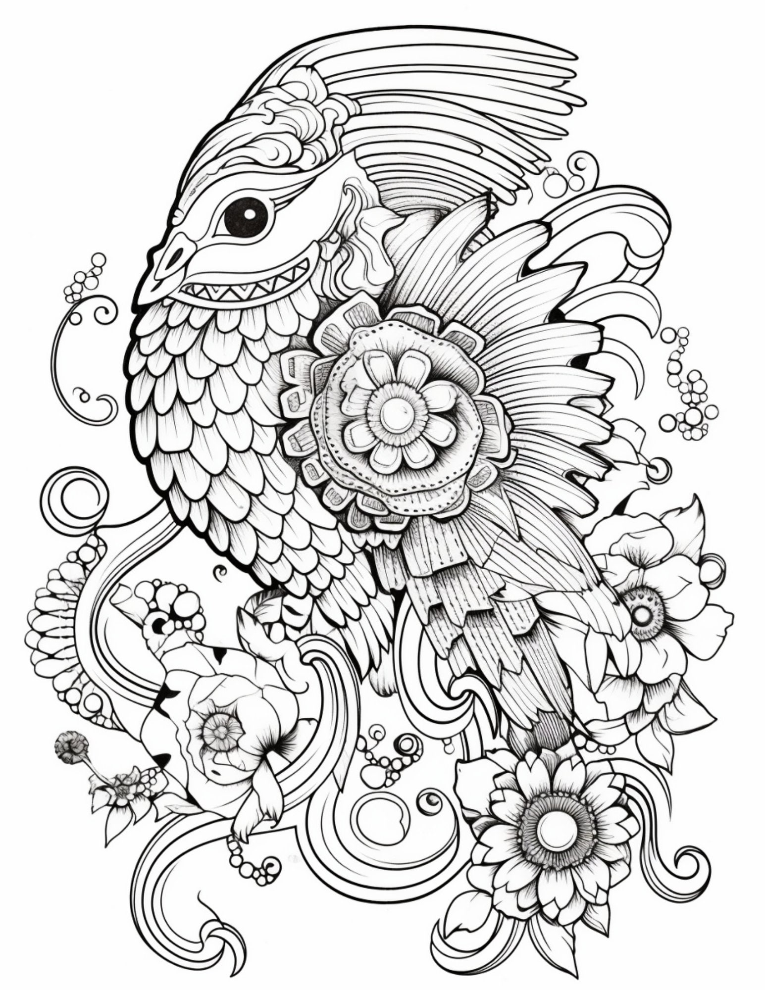 52 Animal Patterns Coloring Book Pages Printable Edit in Canva PNG JPG ...