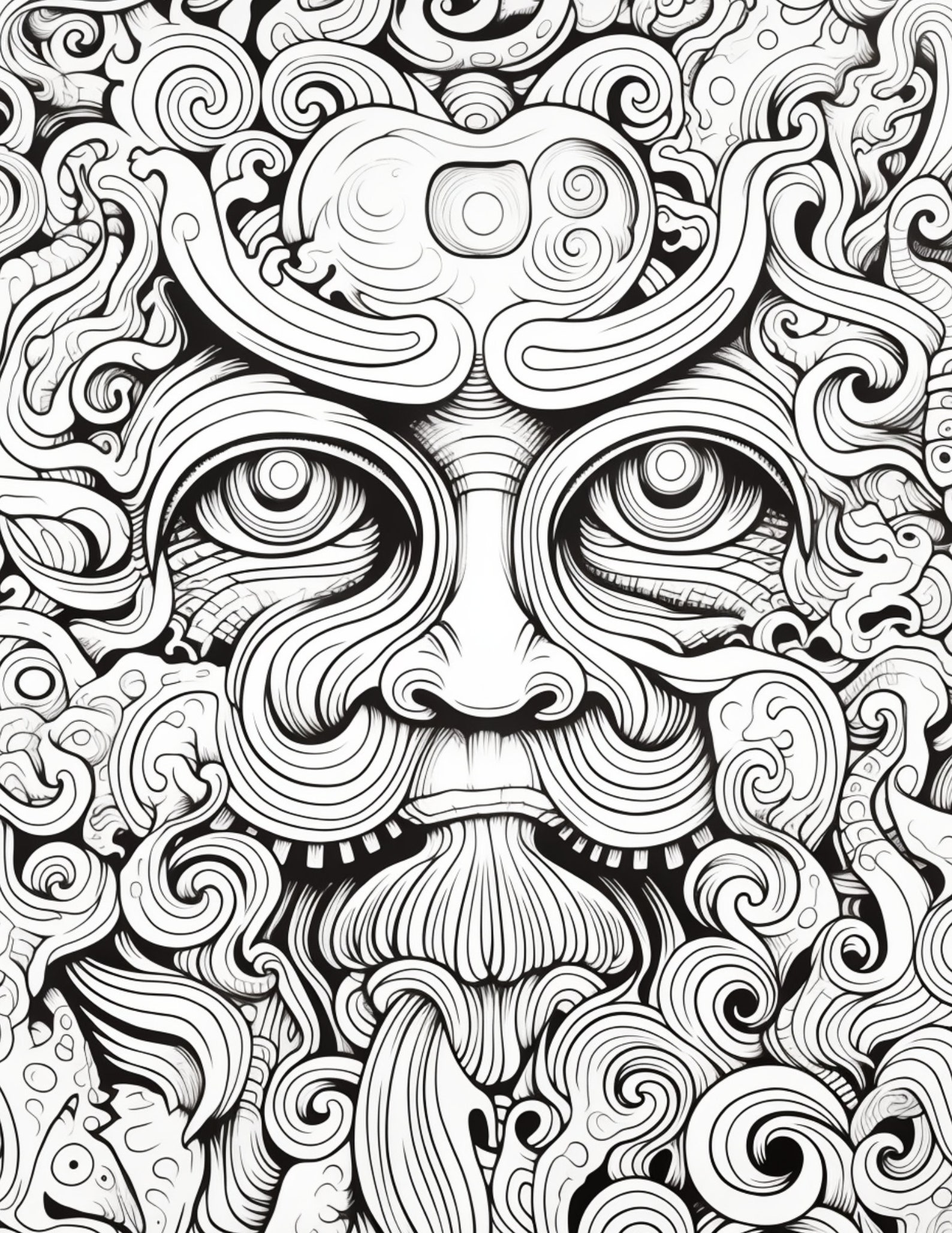 179 Weird Coloring Book Pages Printable Edit in Canva PNG JPG PDF ...